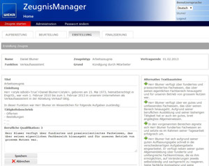 Der Schweizer Zeugnismanager (Generator) / WEKA Business Media AG